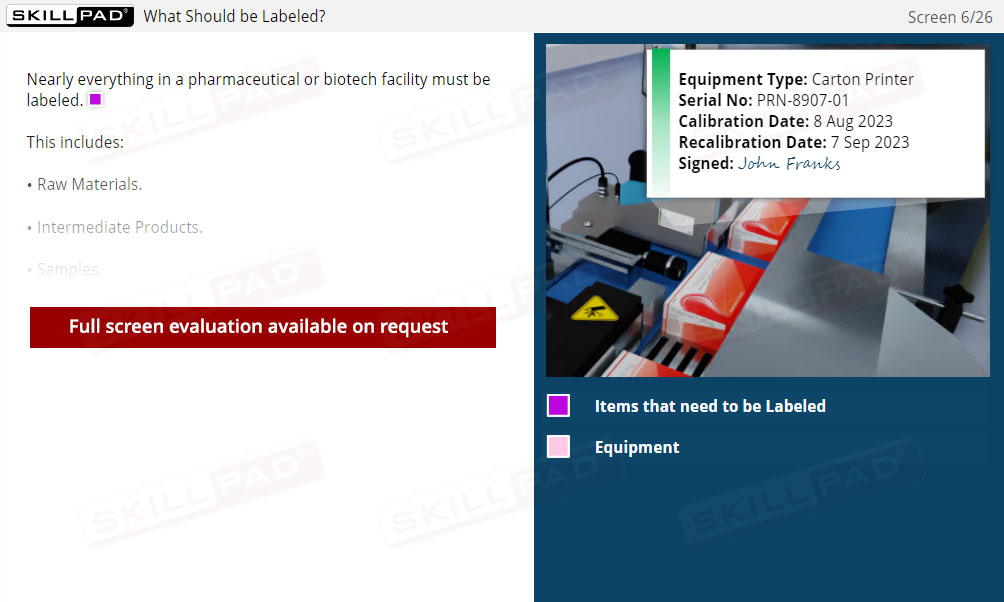 Labeling - Skillpad - Digital Learning for Life Sciences