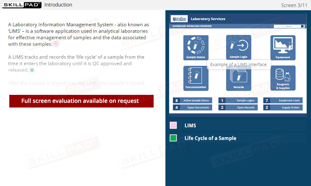 Laboratory Information Management System - Skillpad - Digital Learning for Life Sciences