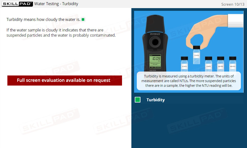 Water Types and Testing - Skillpad - Digital Learning for Life Sciences